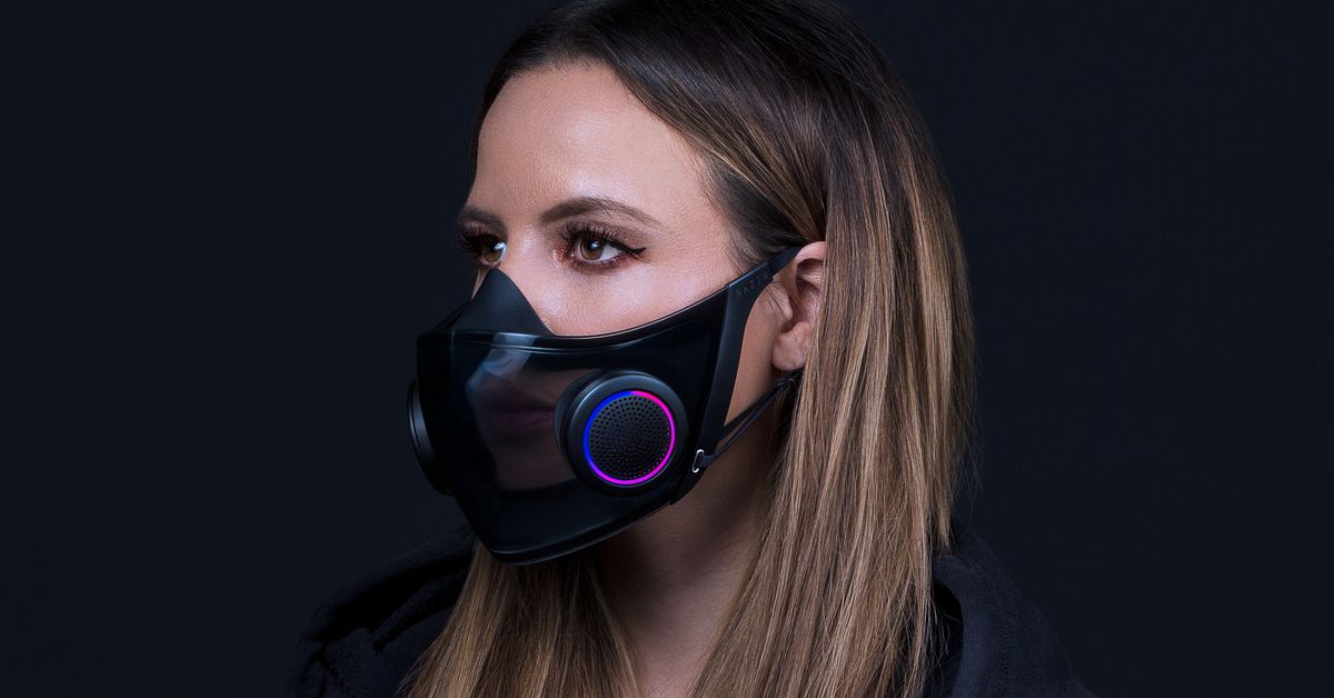 Razer has created a concept N95 mask with RGB and voice projection ...
