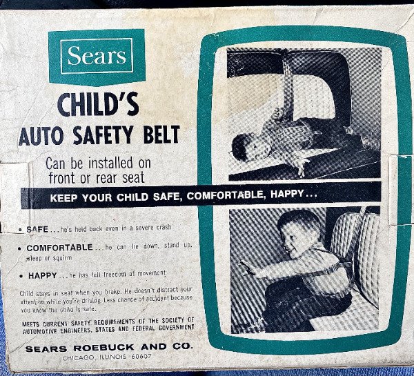 Sears Child’s Auto Safety Belt - MyConfinedSpace
