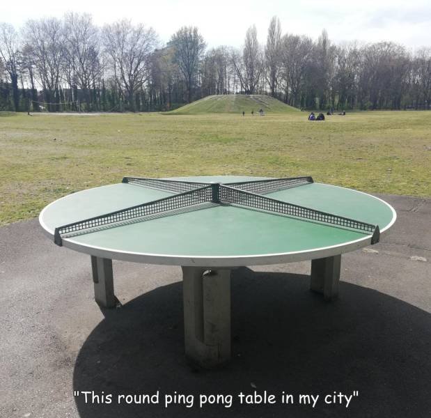 round ping pong table - MyConfinedSpace MyConfinedSpace