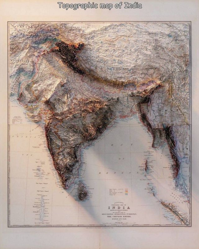 topographic map of India - MyConfinedSpace