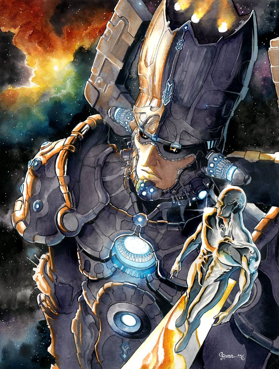 Galactus and Silver Surfer by Daniel Govar - MyConfinedSpace