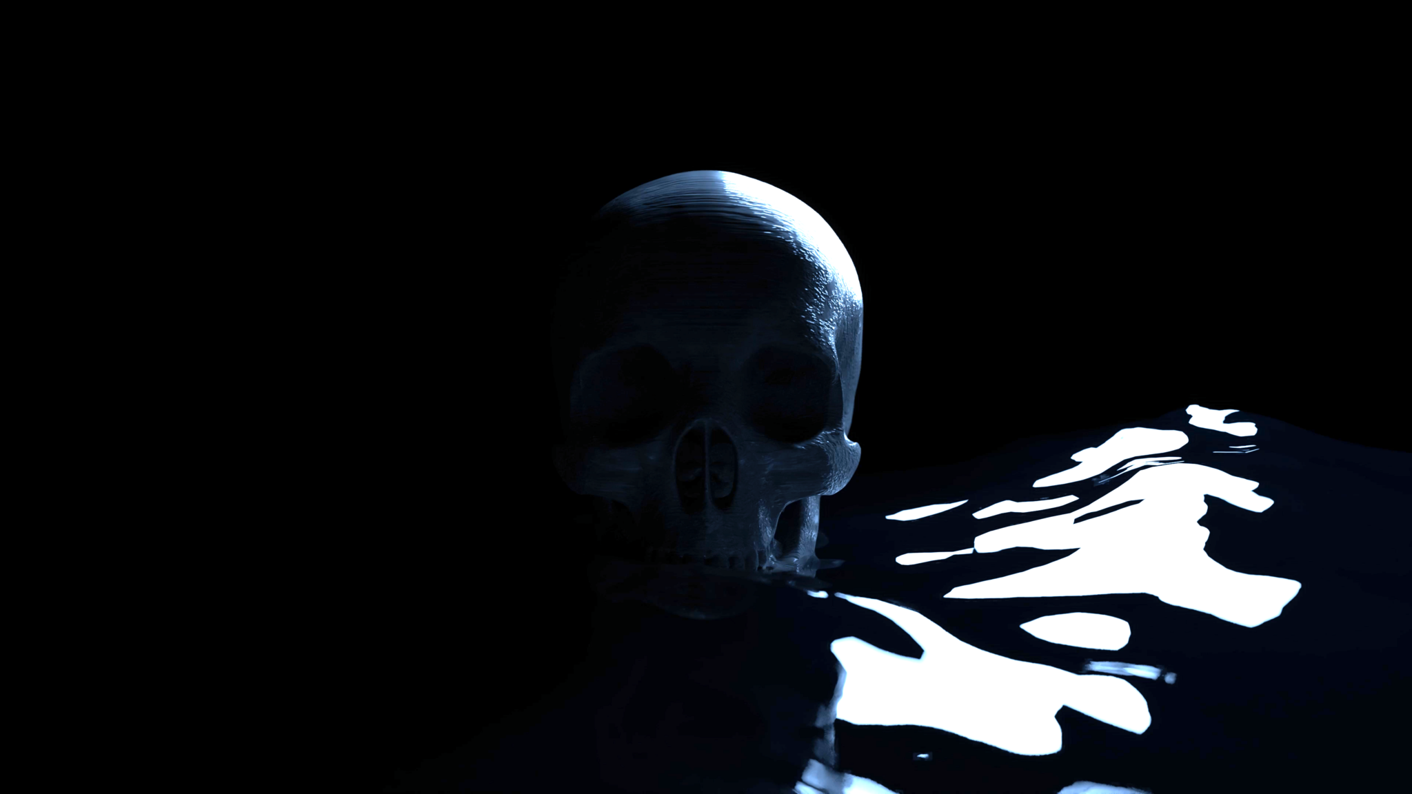 floating skull - MyConfinedSpace
