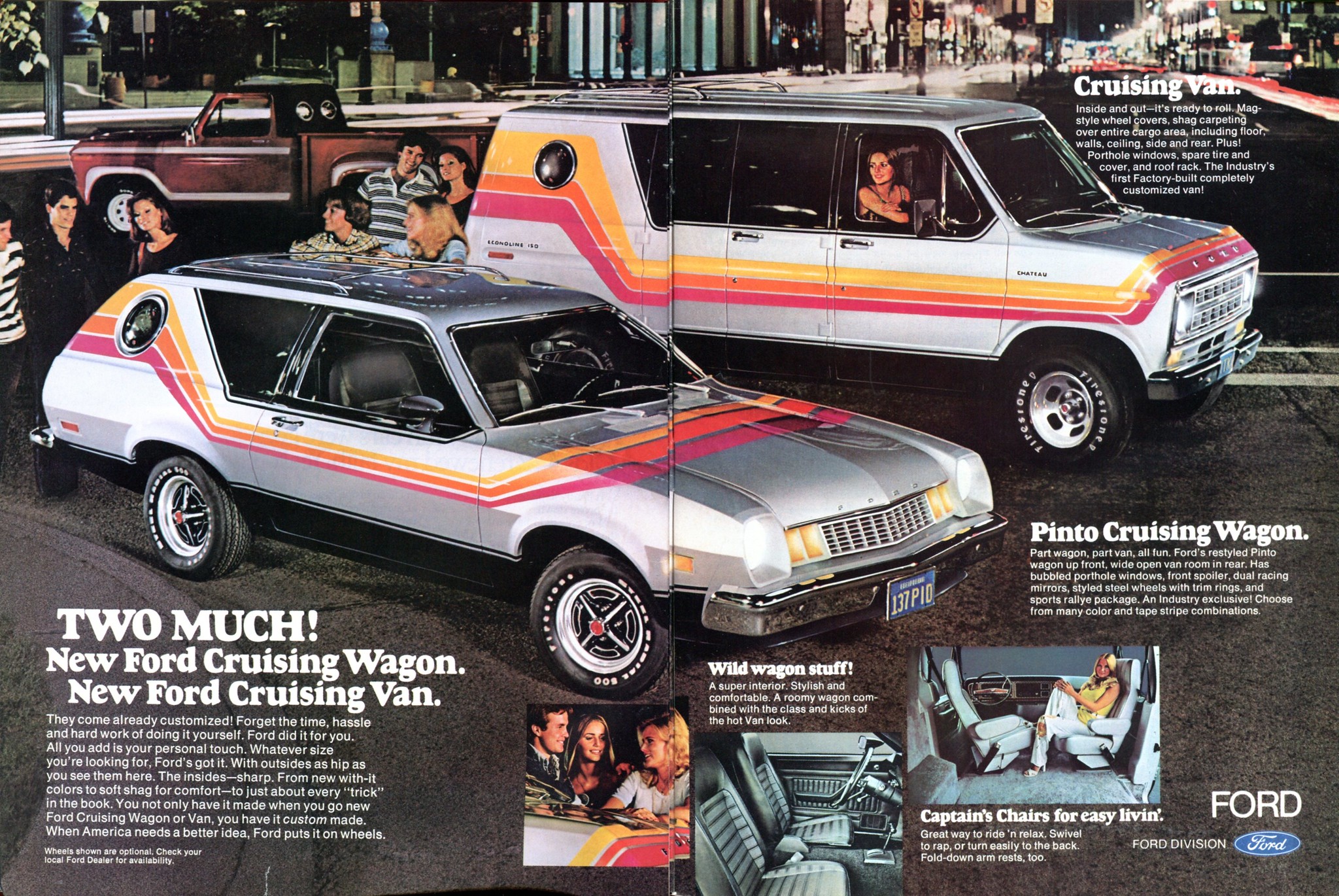 New for 1977–the Ford Pinto Cruising Wagon and Ford Cruising Van ...