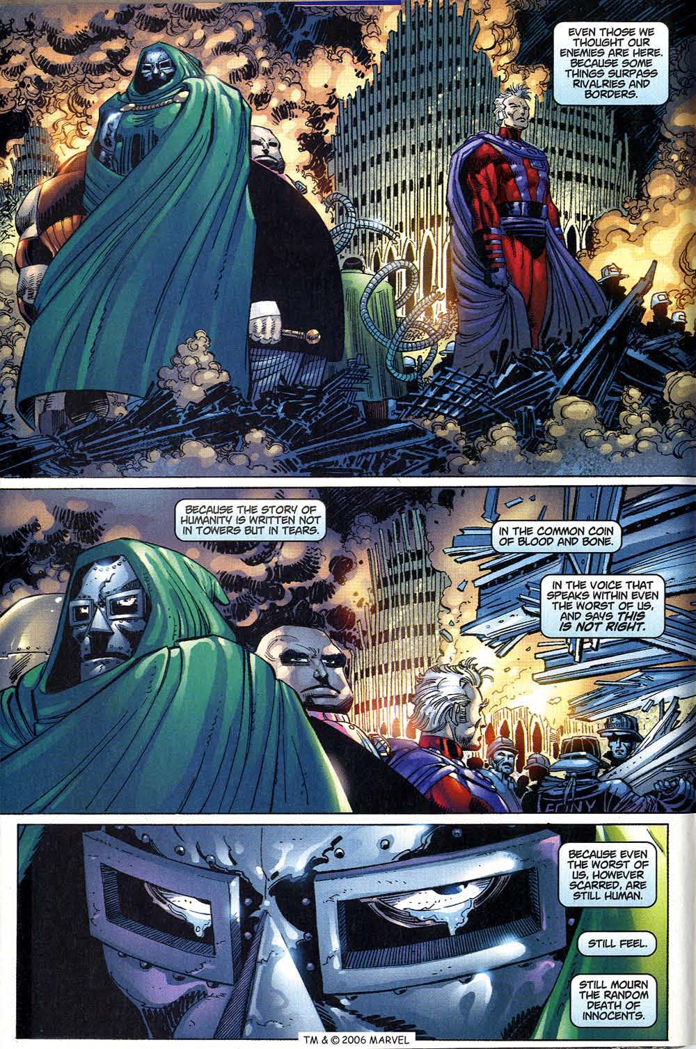 Dr Doom of Marvel cries about 9/11. (2006) - MyConfinedSpace