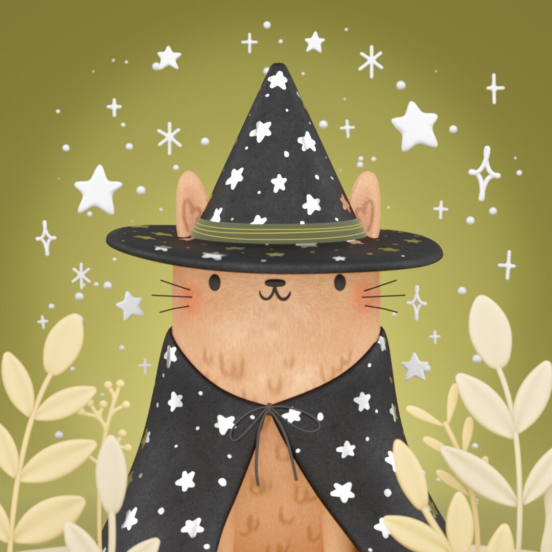 Wizard Kitty by Cassandra Rodríguez - MyConfinedSpace
