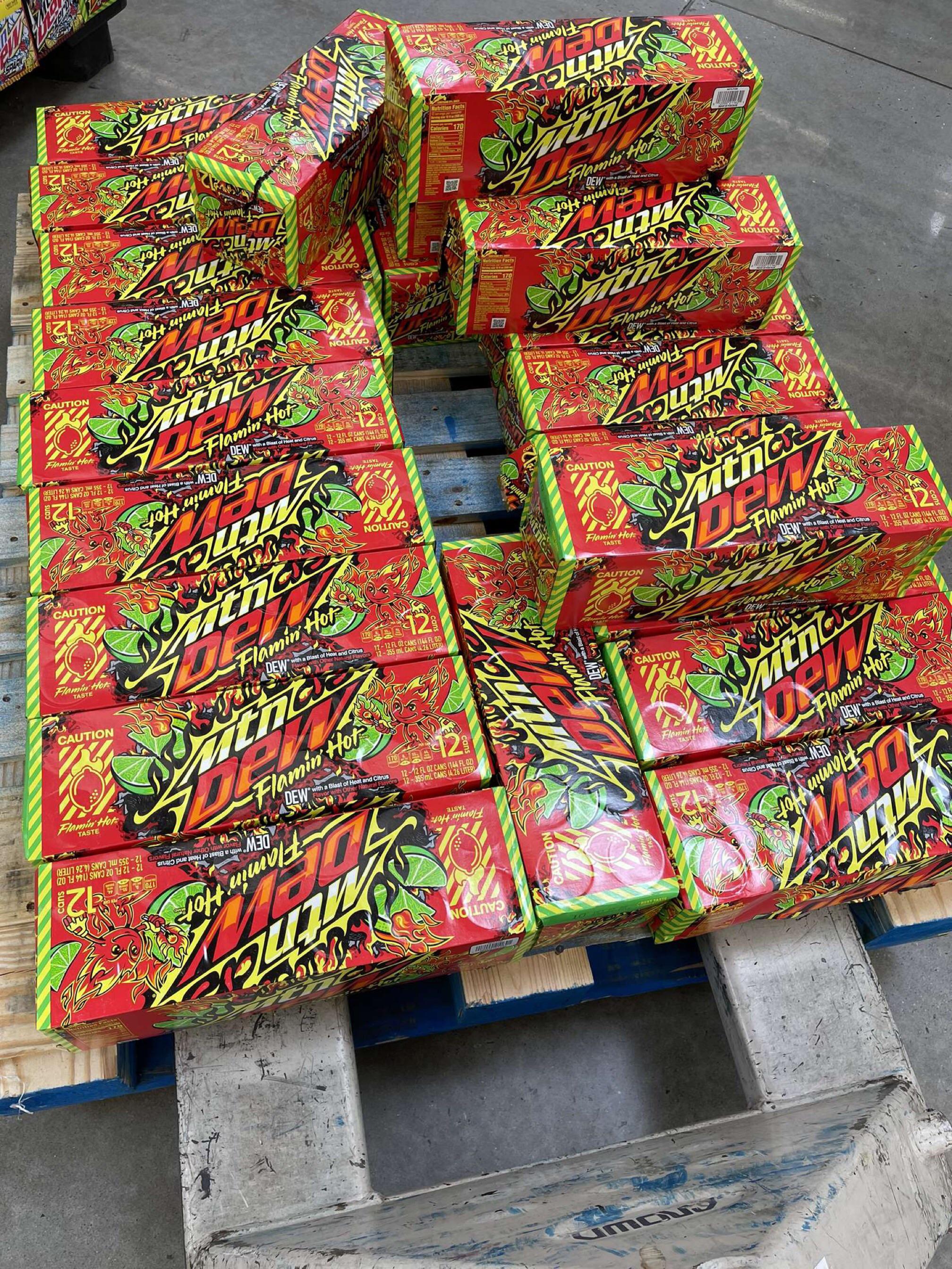 Nothing beats a nice, cold Mountain Dew Flaming Hot! - MyConfinedSpace