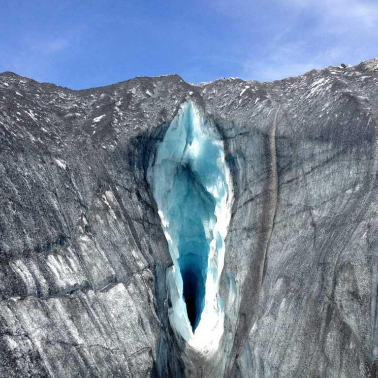 An ice crevice that looks beautiful… - MyConfinedSpace