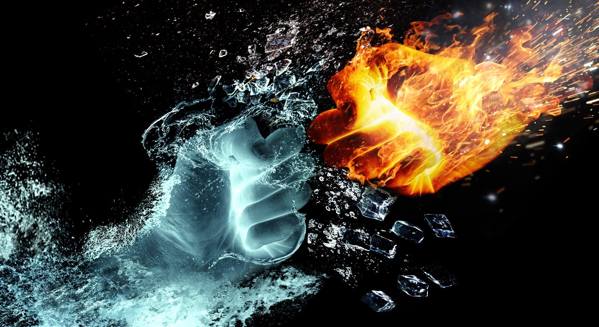 Fire and Water fist bump - MyConfinedSpace MyConfinedSpace