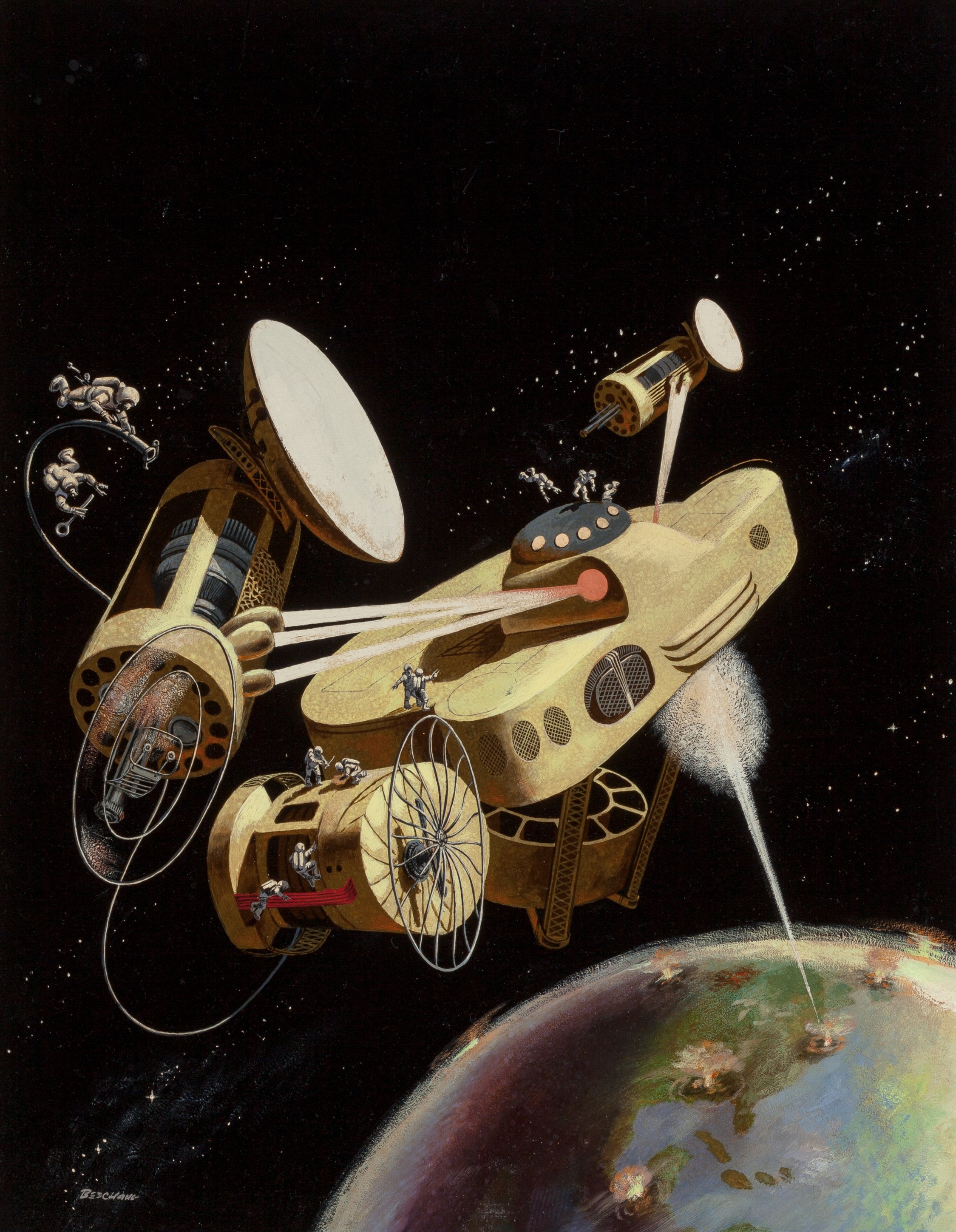 The Imaginary Spaceship, Fury magazine cover, July 1956, by Tom Beecham ...