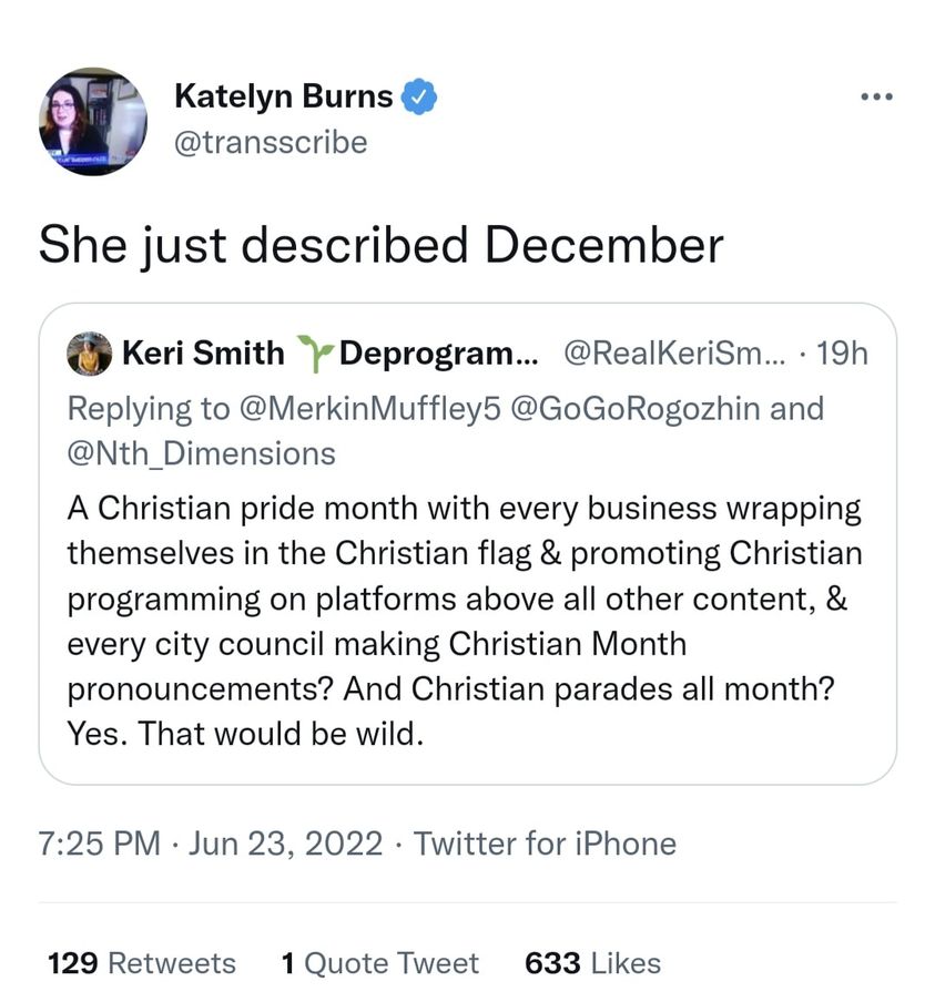 “Christian Pride Month” - MyConfinedSpace