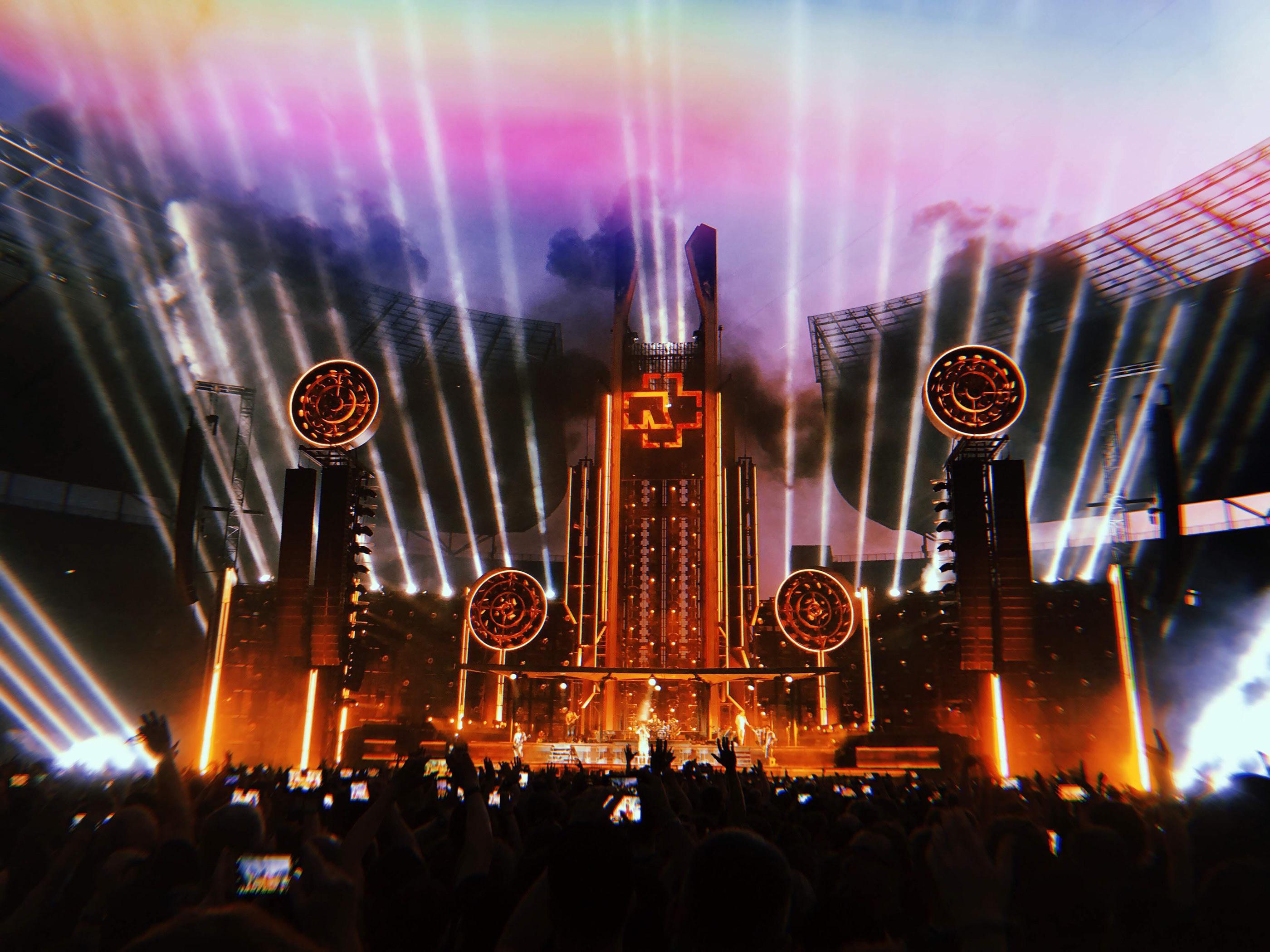 Might not be considered a building, but Rammstein’s stage sure looks ...