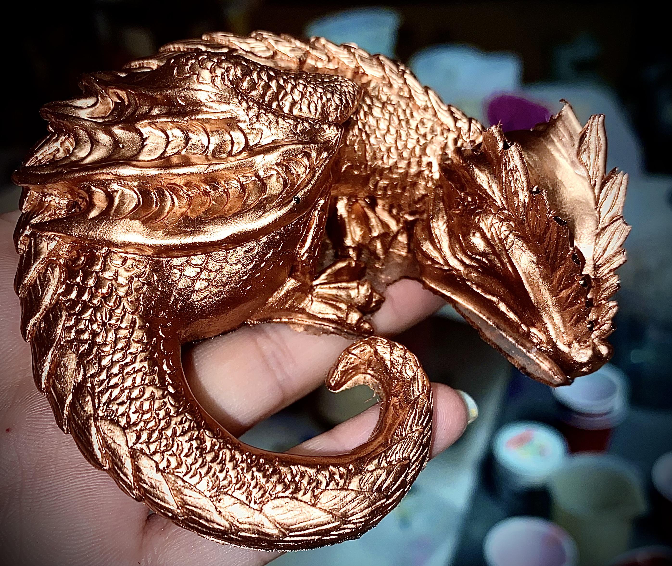 I made a little copper coloured dragon - MyConfinedSpace