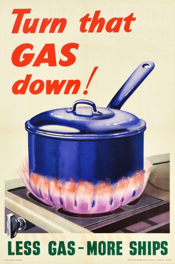 British Ministry of Fuel & Power wartime poster reminding the public to ...