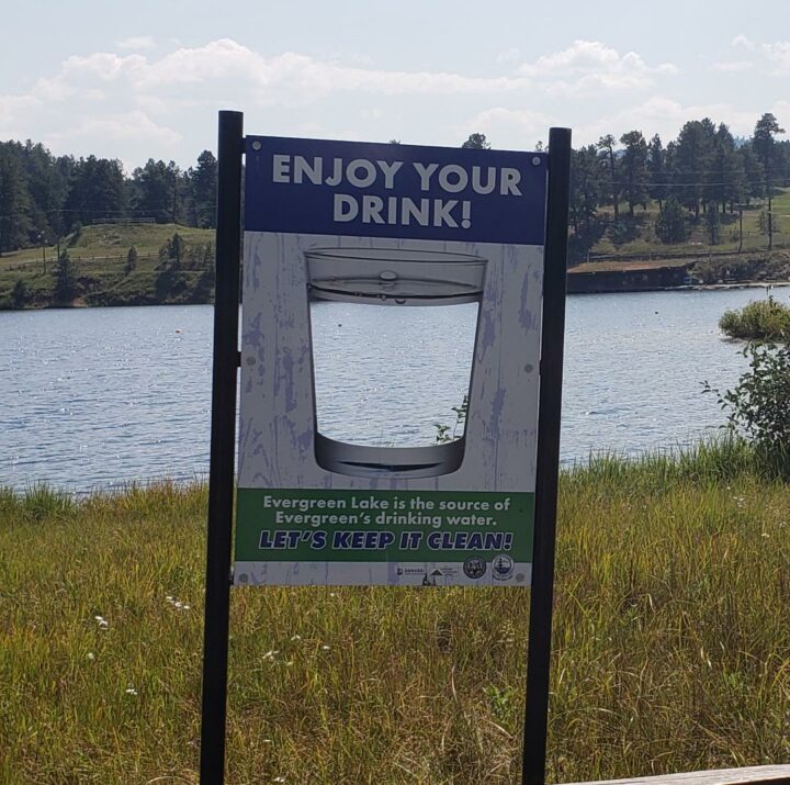 Anti-pollution sign by a lake in Evergreen, Colorado - MyConfinedSpace ...