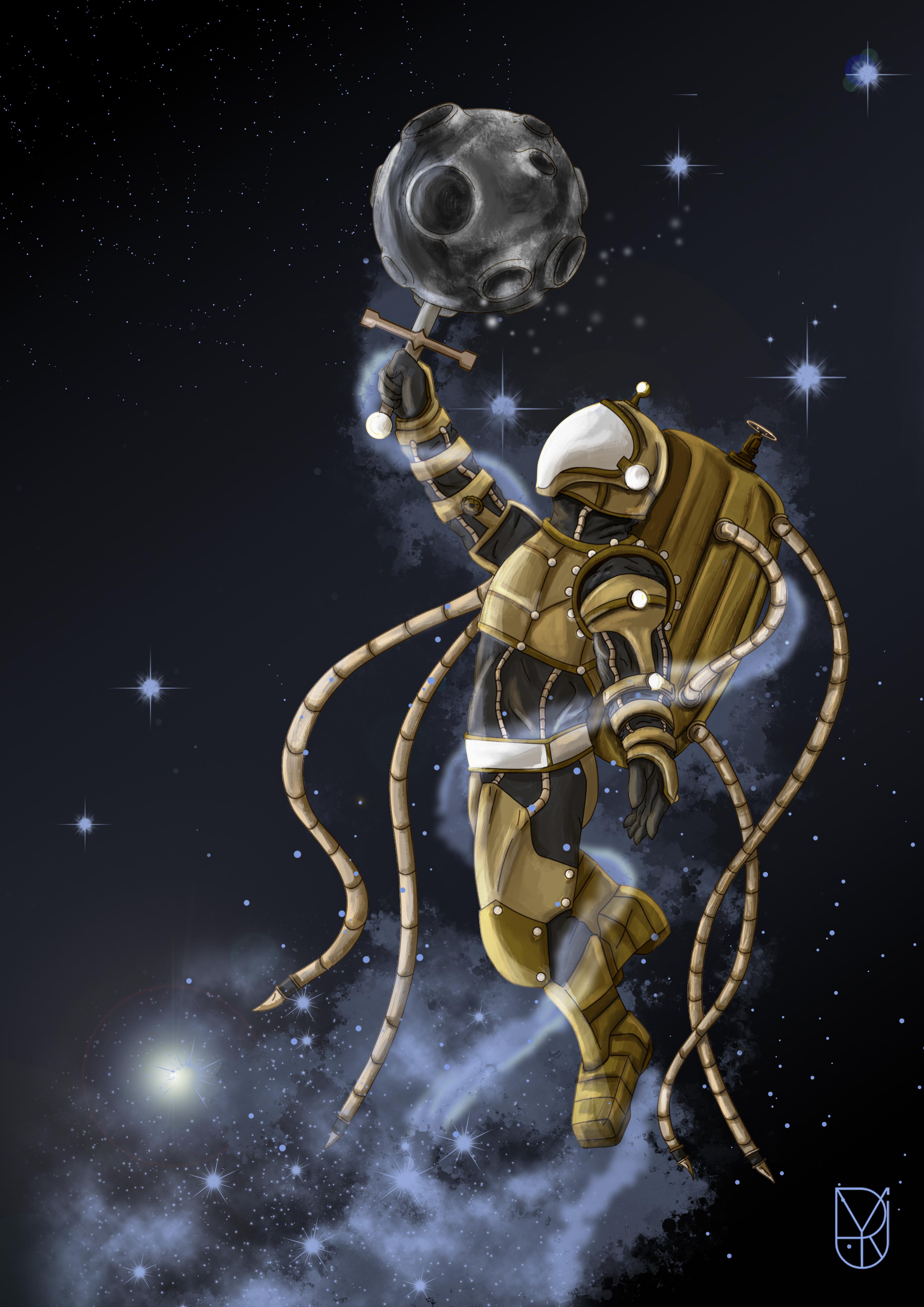 The conqueror of moons – art by me. « MyConfinedSpace