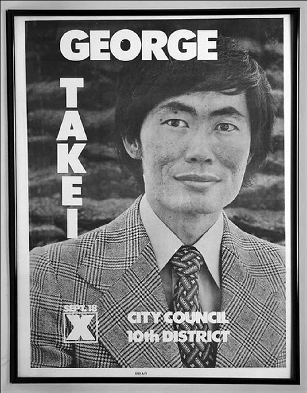 Campaign poster from George Takei’s 1973 run for the Los Angeles City ...