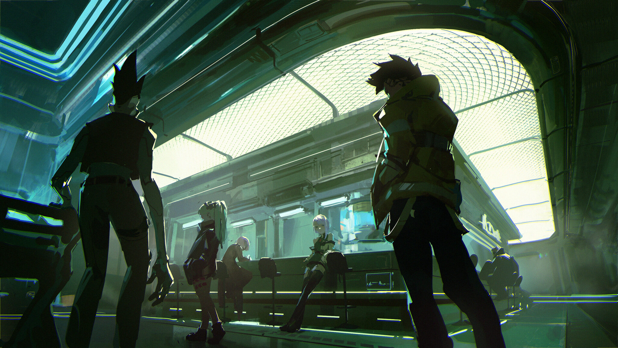 At the bar [Cyberpunk: Edgerunners] - MyConfinedSpace