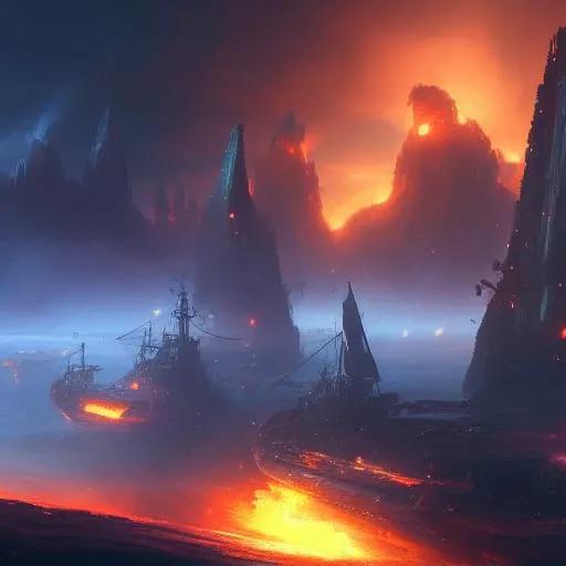 (Attack ships on fire off the shores of Orion) AI generated art of one ...