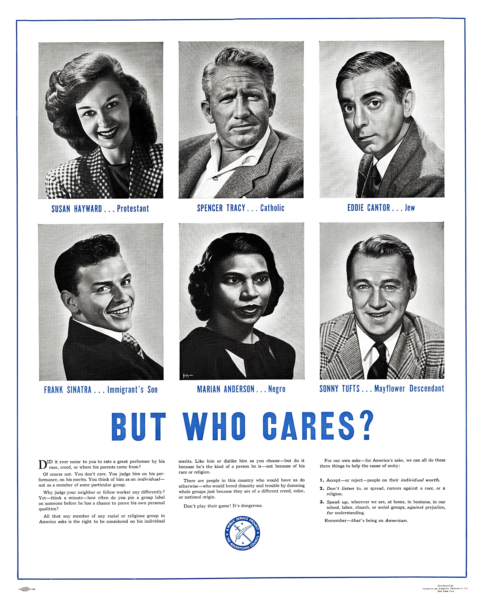 ‘But Who Cares?’ (English poster by unidentified designer/ Institute ...