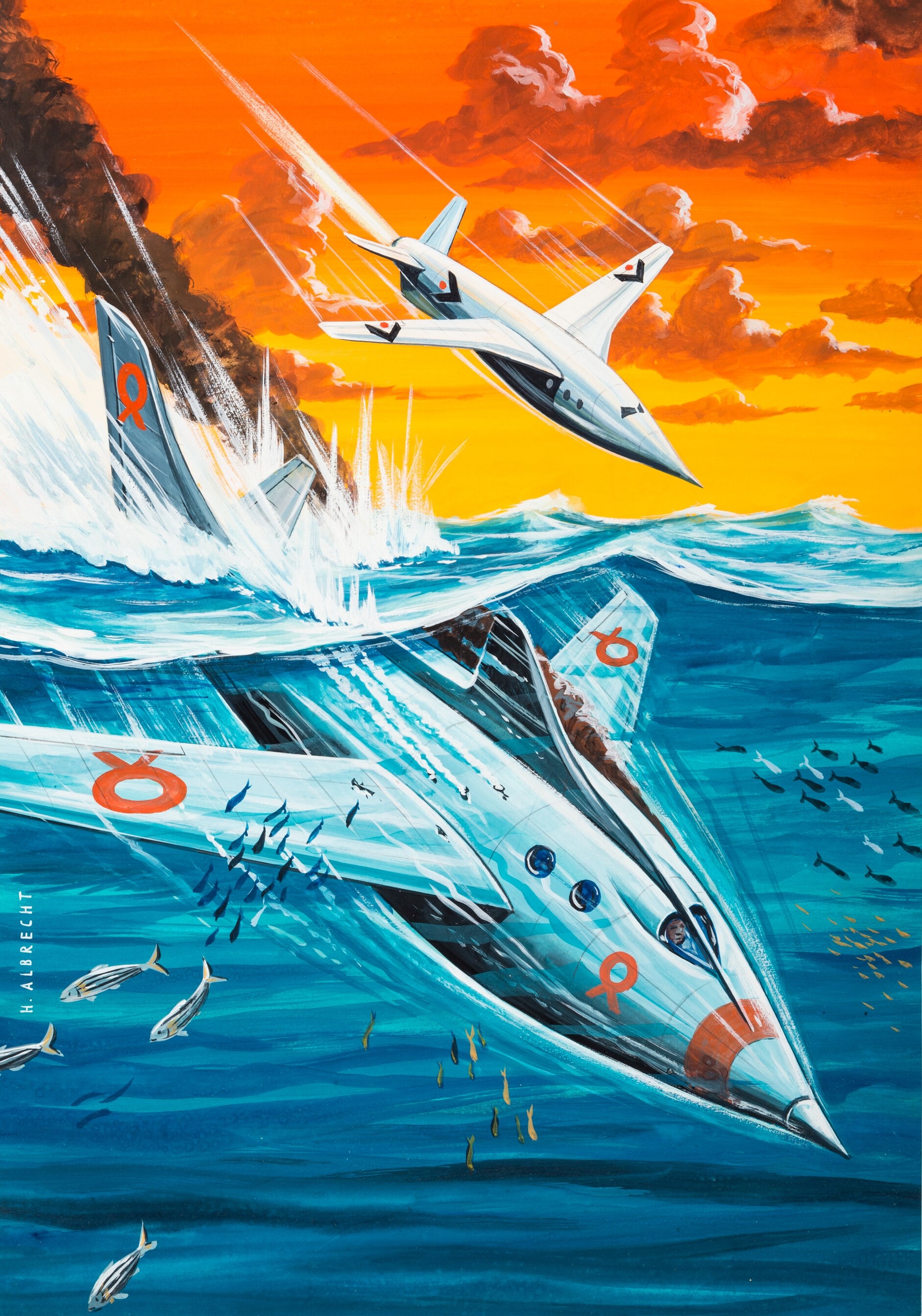 Utopia Zukunftsromane #121 cover art (1958) by Karl Stephan (as H ...