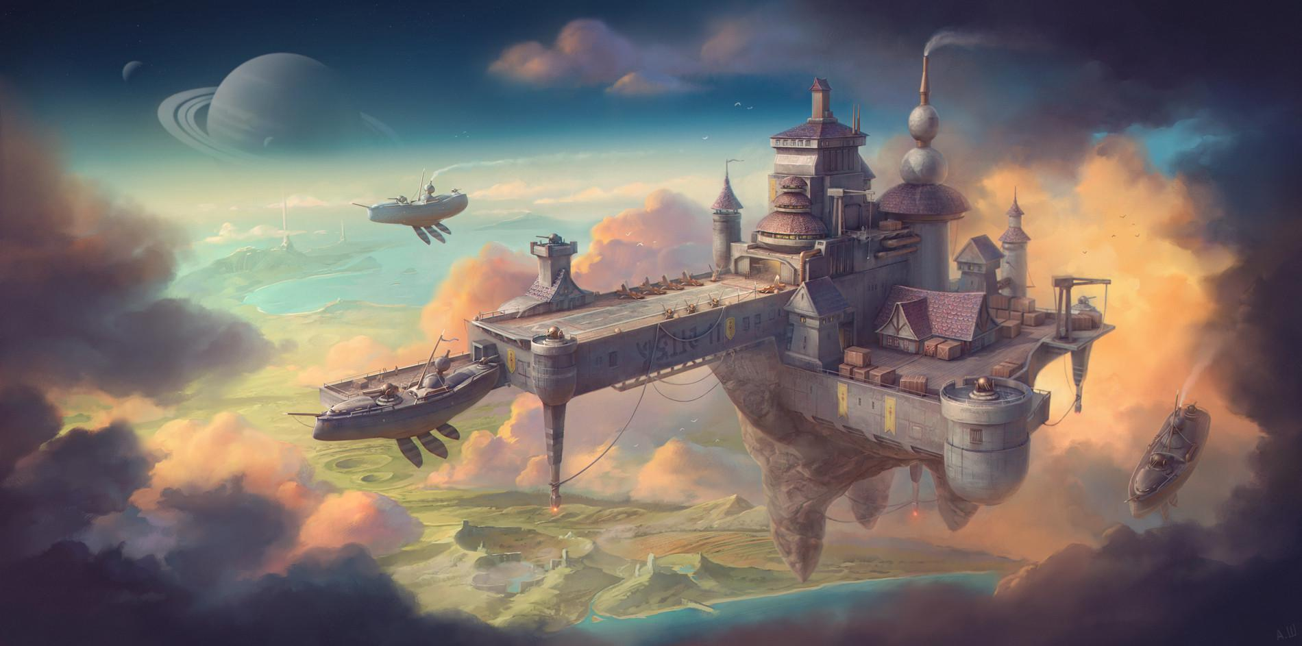 Flying castle by artist Oleksii Shuhurov « MyConfinedSpace
