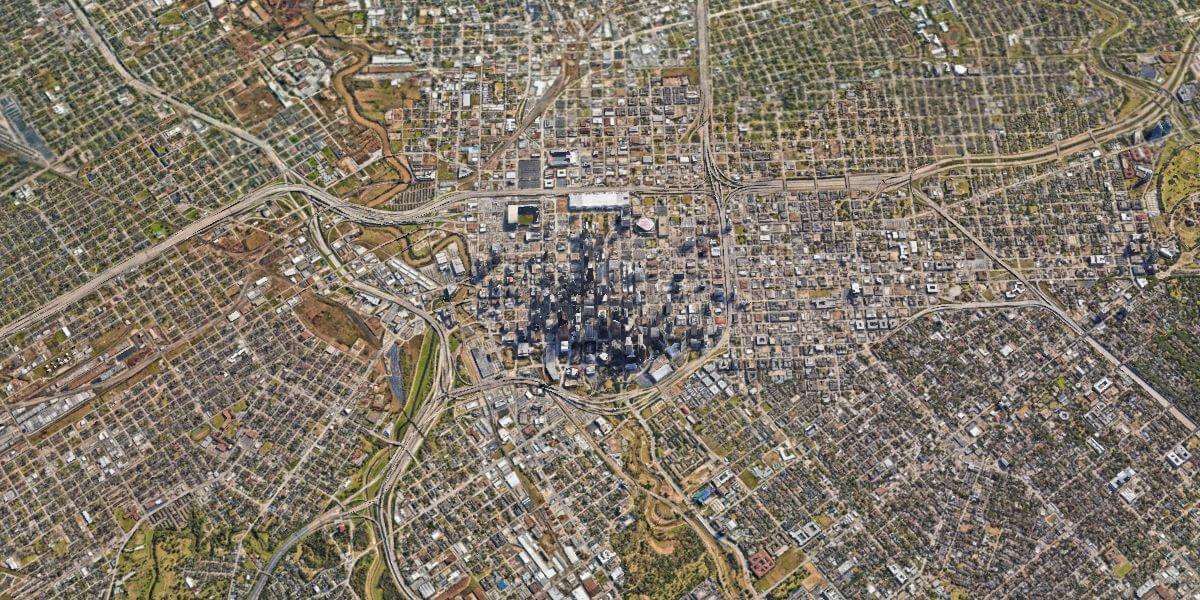 The urban sprawl of Houston from above. - MyConfinedSpace