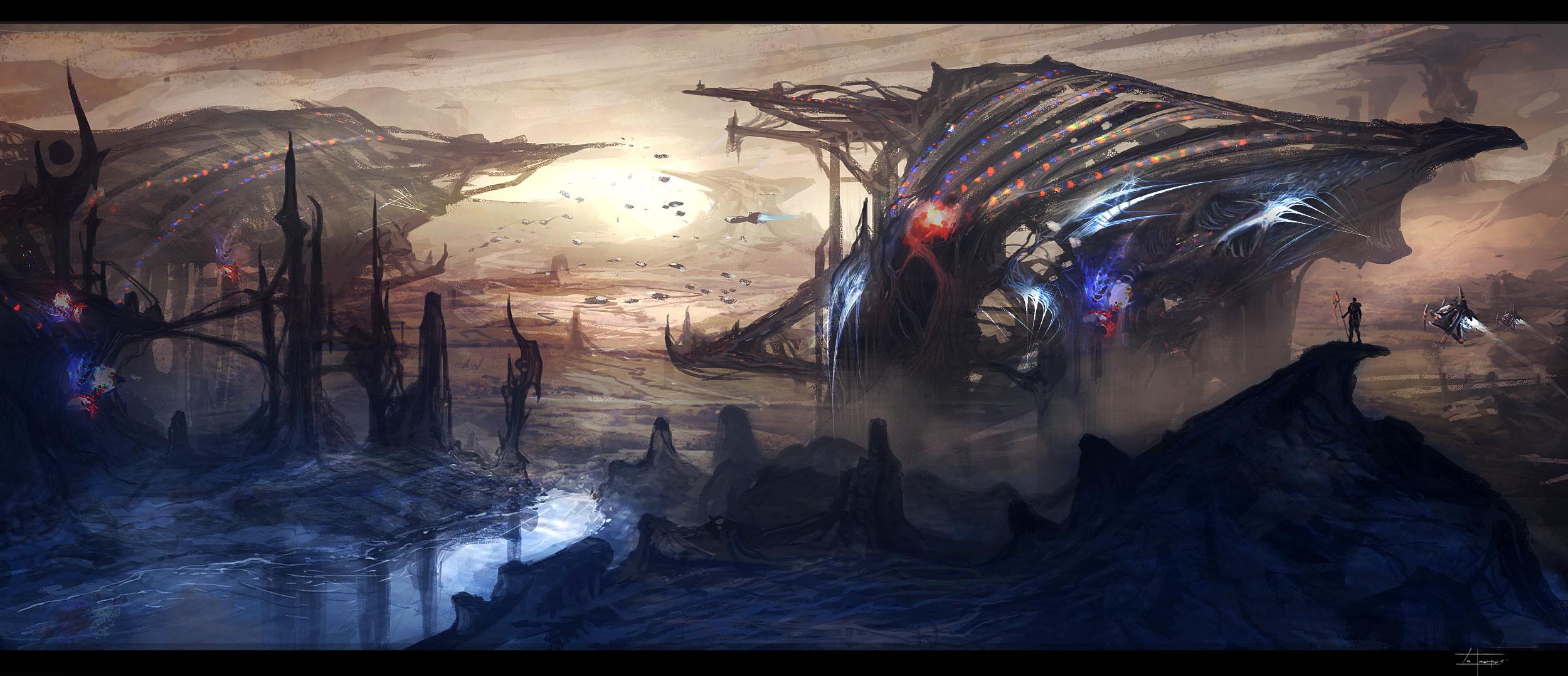 Alien home world by artist Zak Foreman - MyConfinedSpace