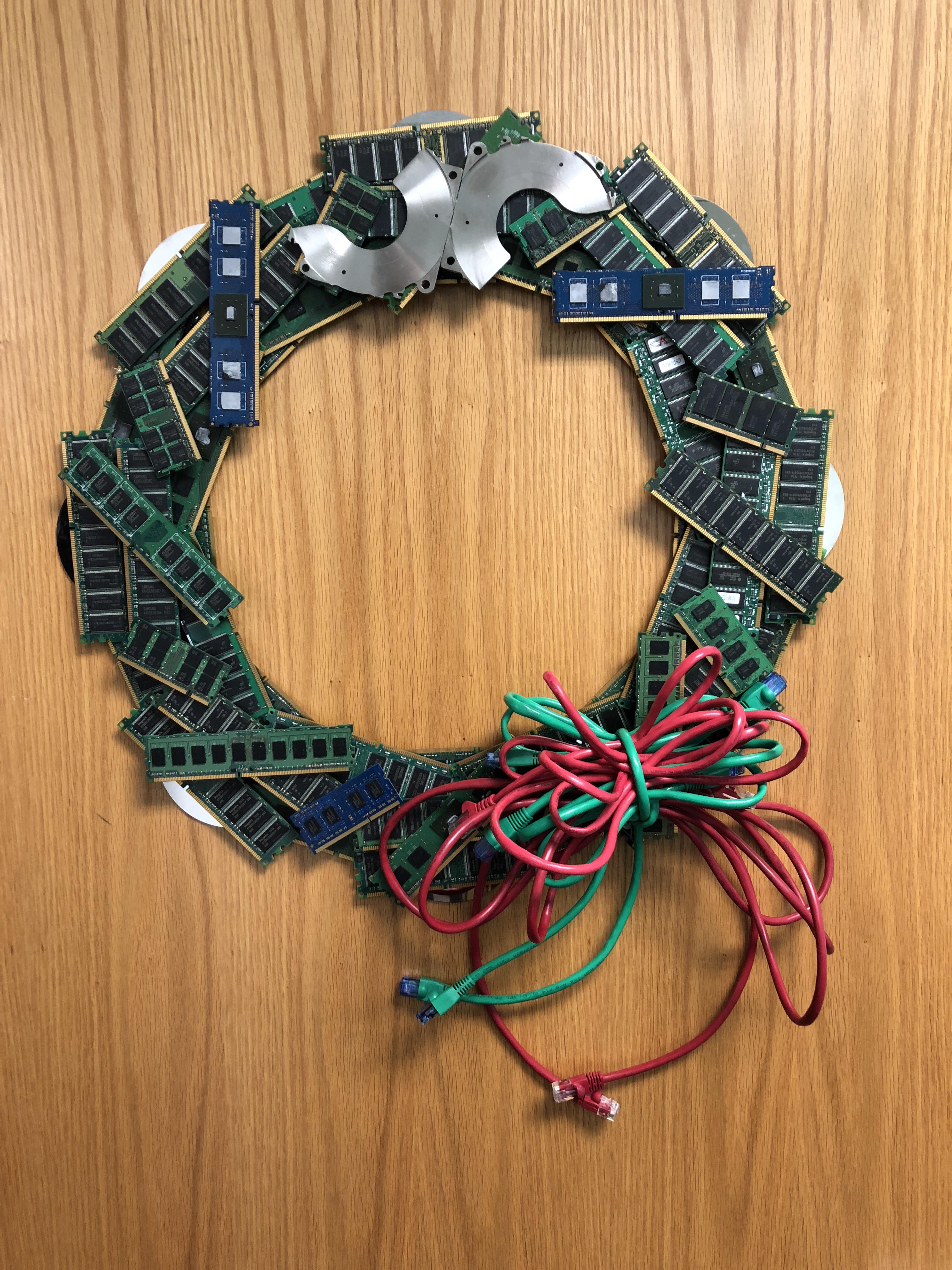 My tech wreath: A pile of old PC100 - MyConfinedSpace