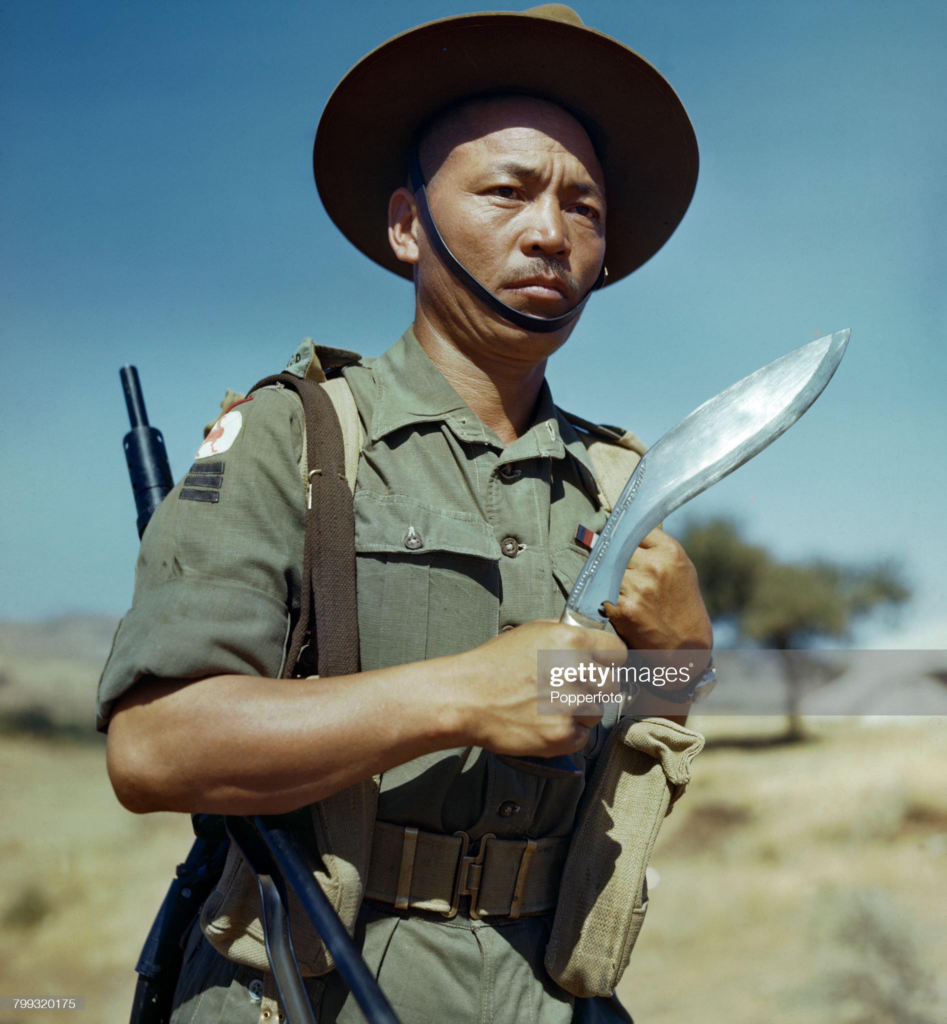 Havildar (Sergeant) Kulbahadur Gurung, of a Gurkha regiment of the 23rd ...