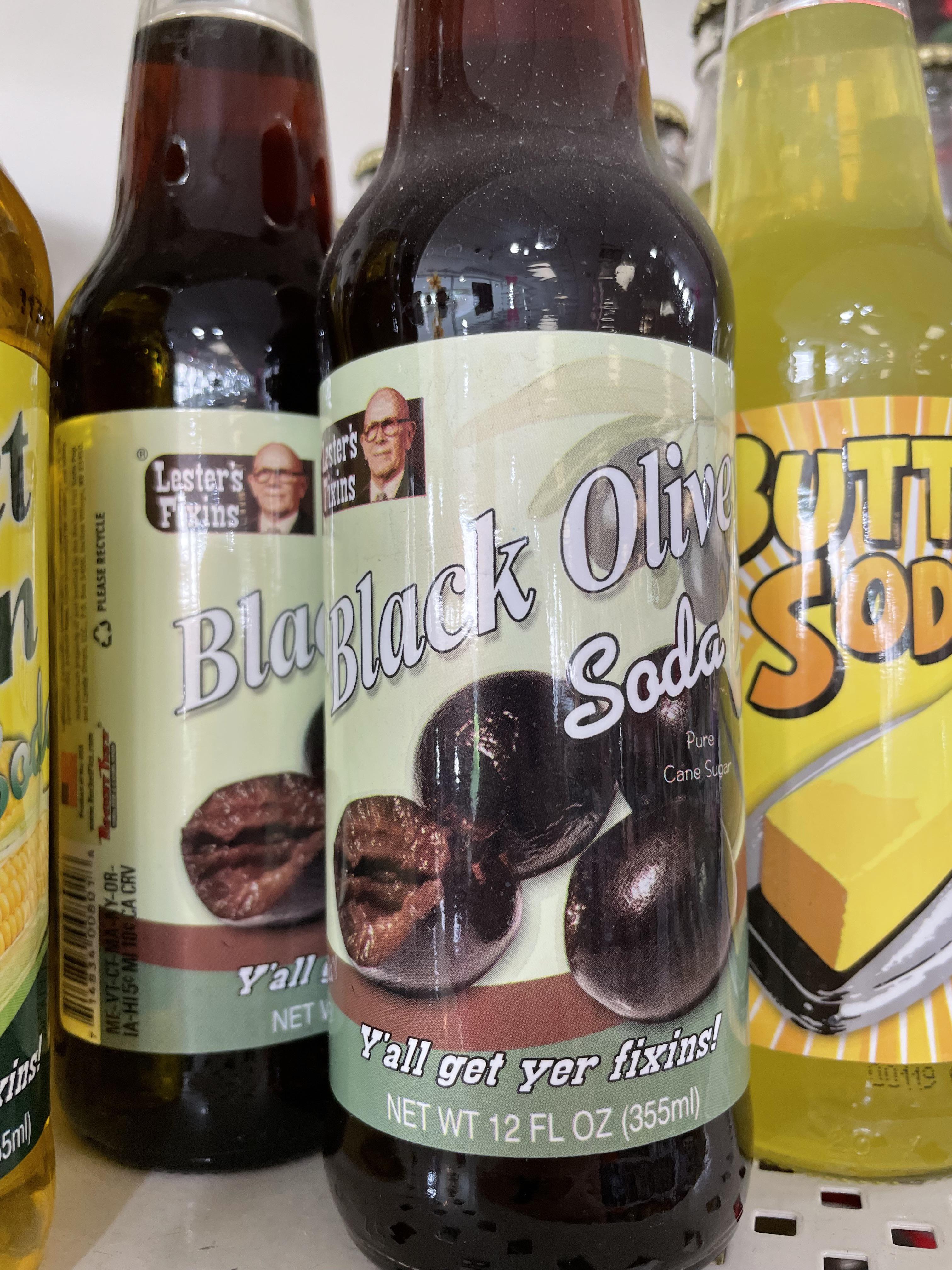 black olive soda, second only to butter soda. - MyConfinedSpace