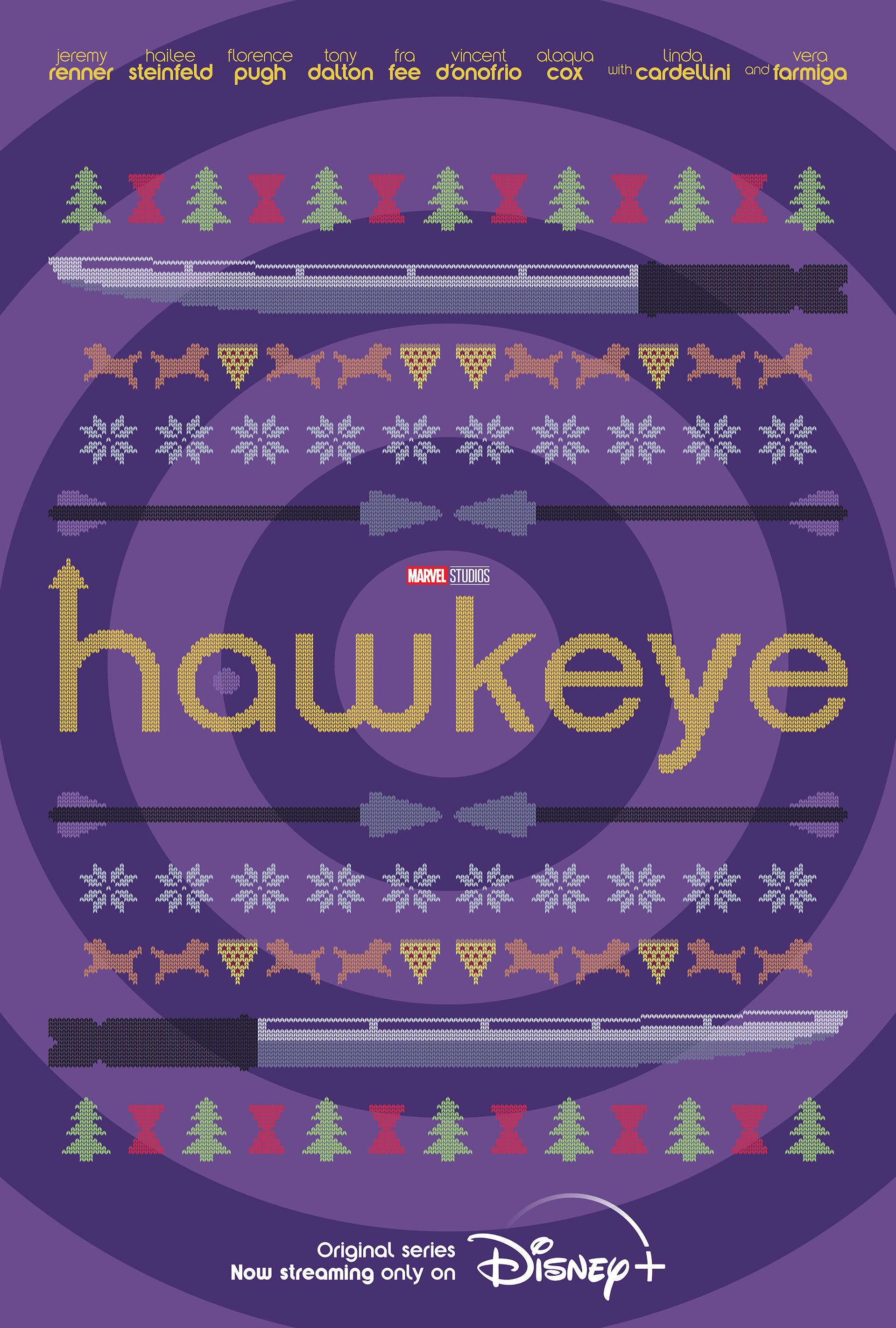I designed a holiday-sweater-inspired poster for the Hawkeye series ...