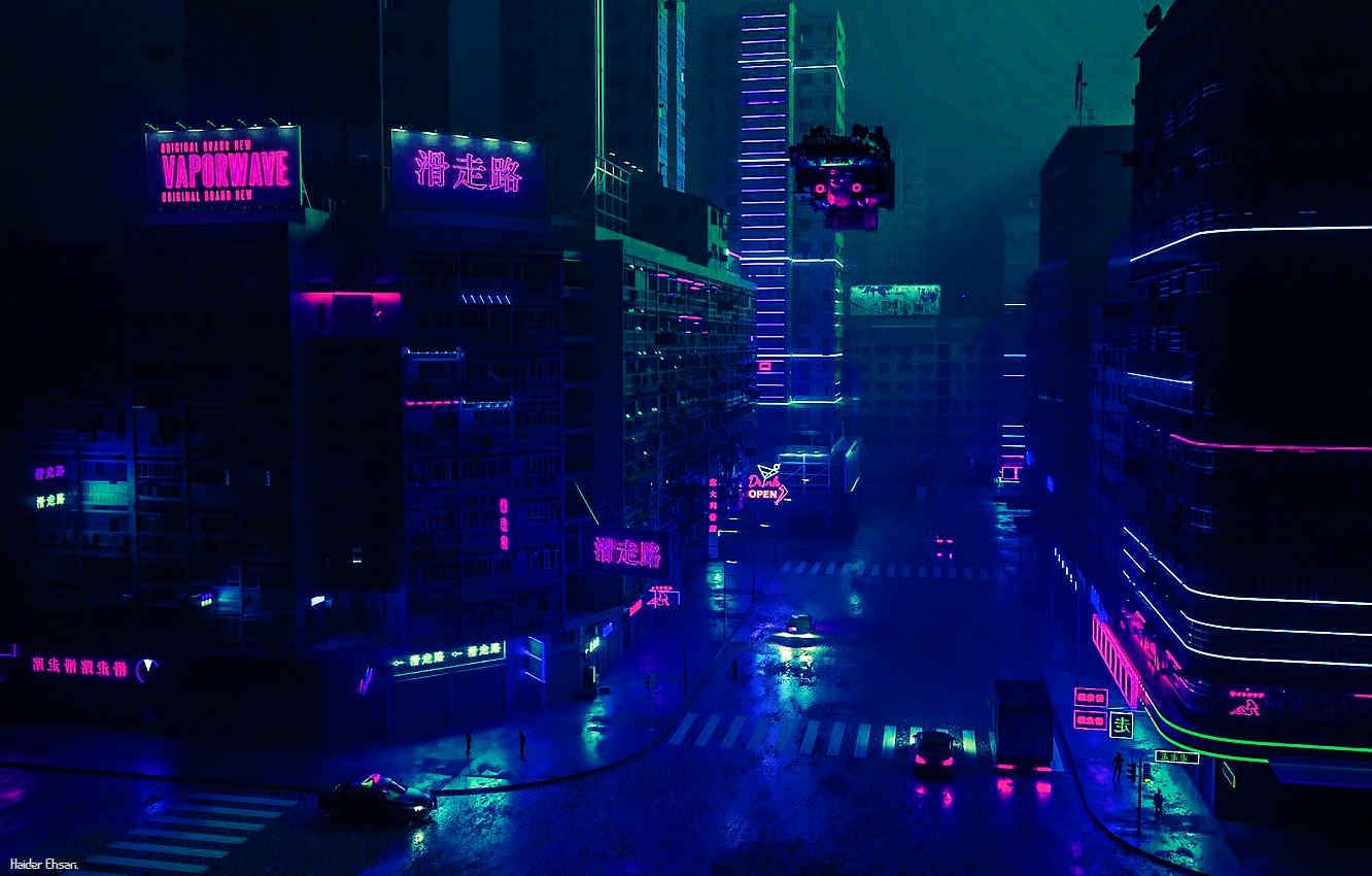 Cyberpunk esque city - MyConfinedSpace