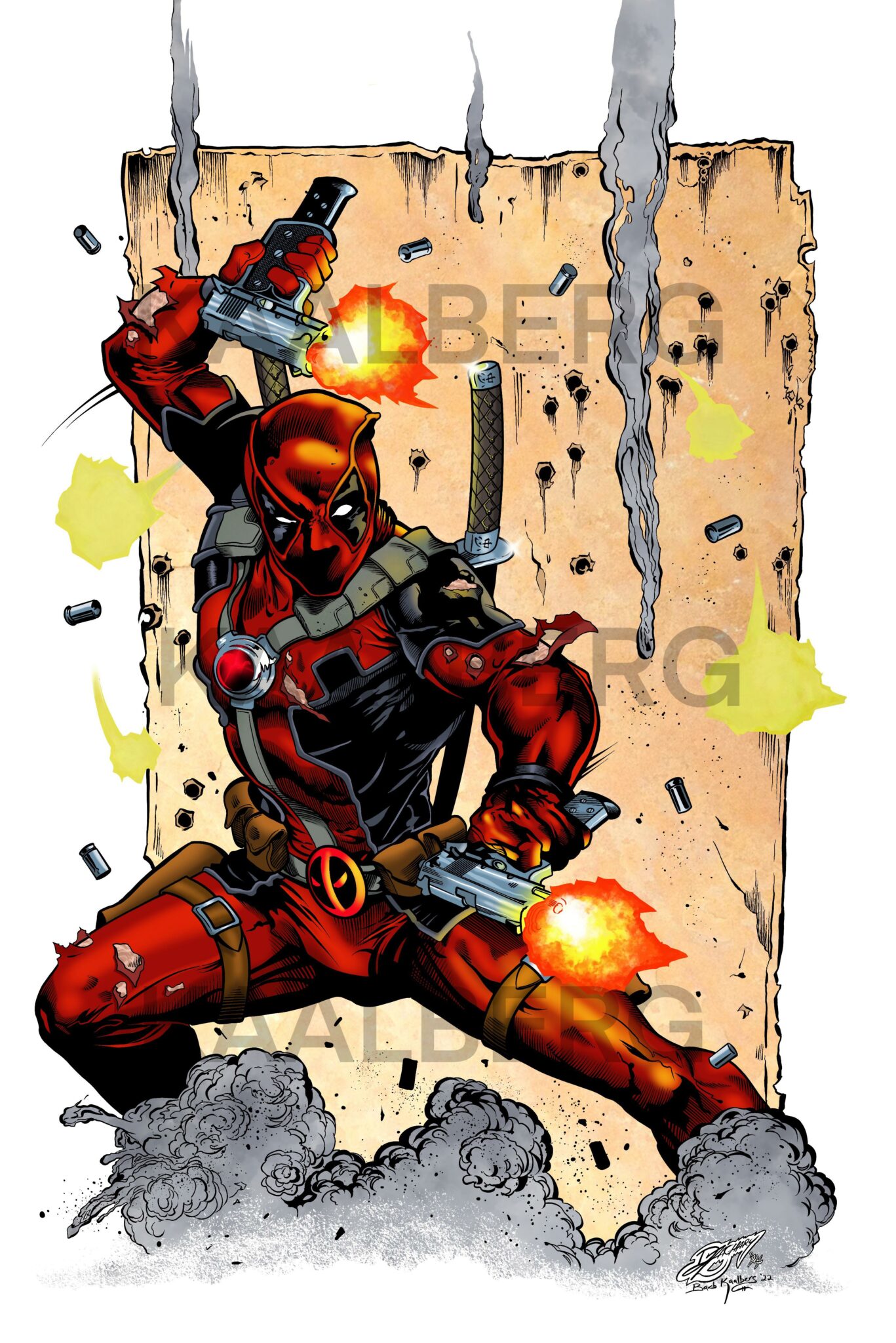 Deadpool, pencils by Dean Zachary, inks and colors by me. - MyConfinedSpace