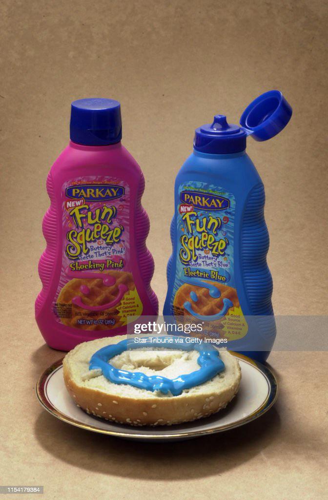 Saw the purple ketchup, and raise you the blue & pink colored butter ...