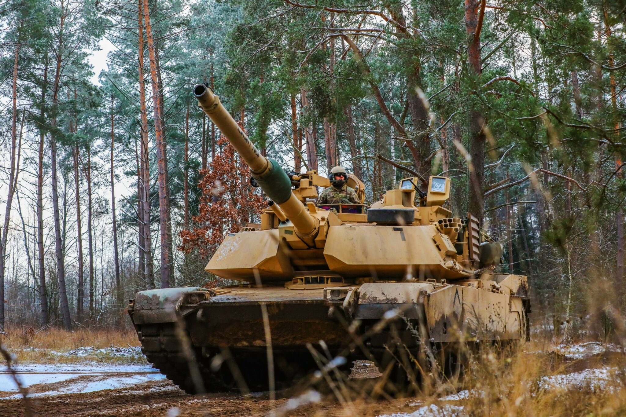 A 1st Cavalry Division Abrams tank conducting amphibious assault ...