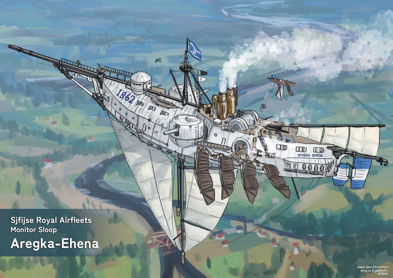 Aerial Monitor (with sloop sail) by 6botei - MyConfinedSpace