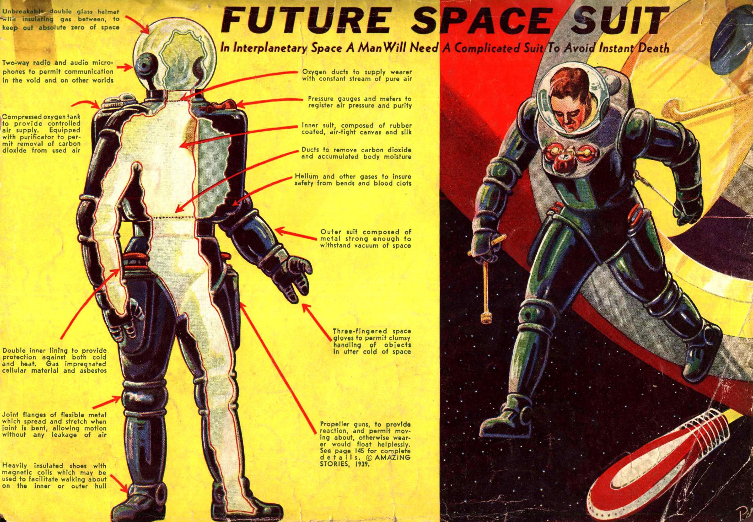 Future Space Suit by Frank R. Paul, 1939 - MyConfinedSpace