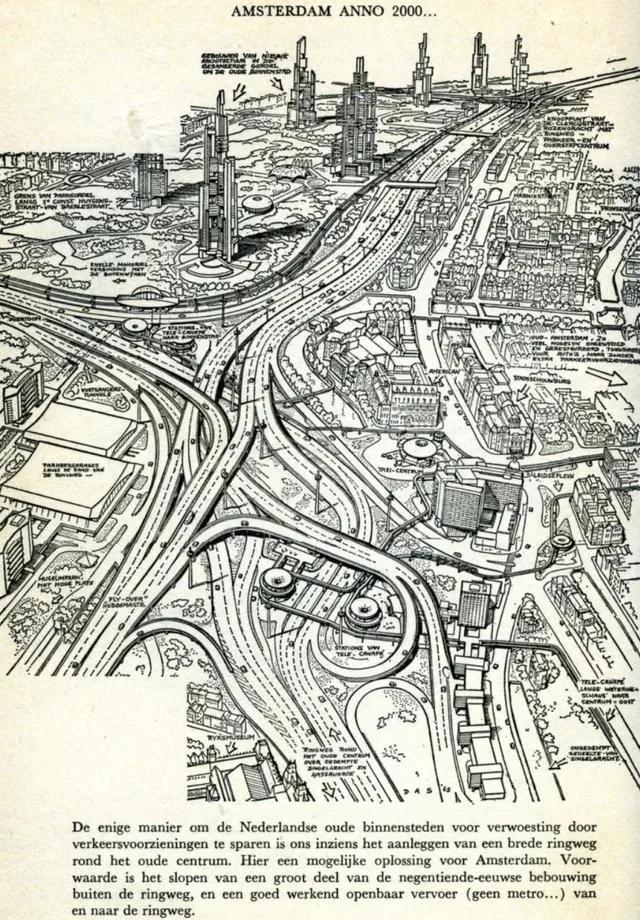 A proposal by an American city planner for the inner city of Amsterdam ...