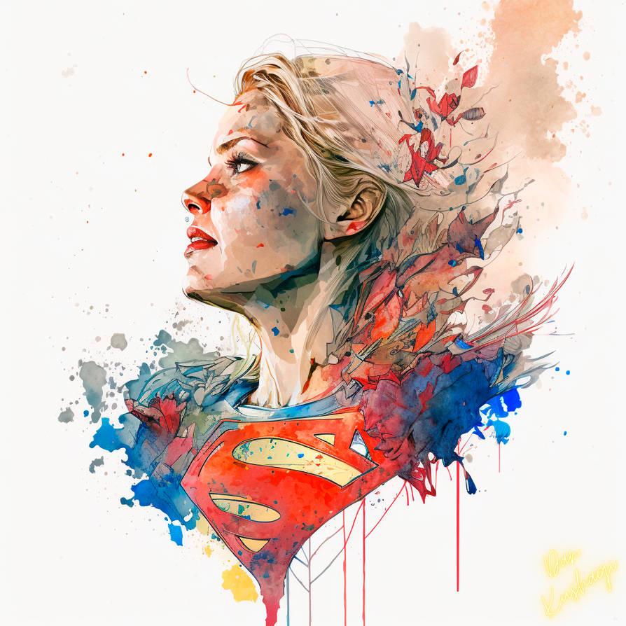 Supergirl Artistic Dripping By Dankushagi On Deviantart Myconfinedspace