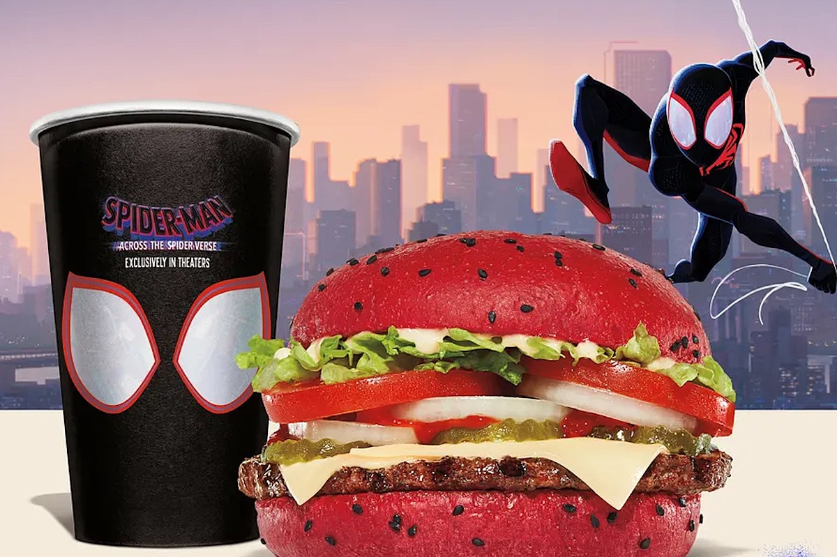 Burger King Unveils ‘Spider-Verse’ Burger With Red Bun - MyConfinedSpace