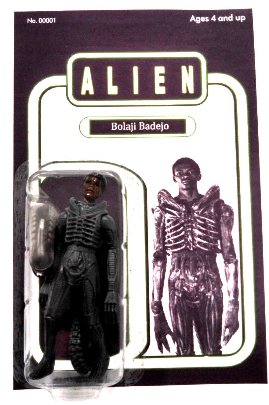Bolaji Badejo in Alien costume - MyConfinedSpace