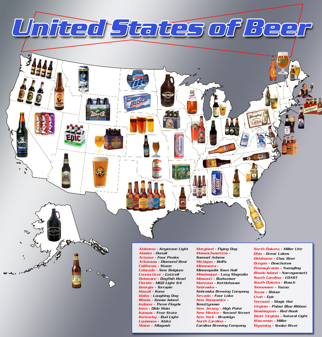beer for your state - MyConfinedSpace