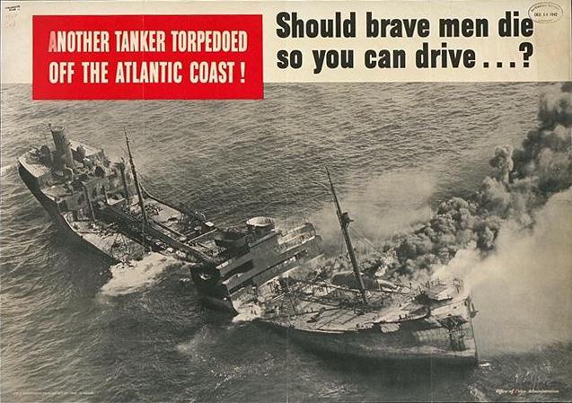 WW2 Oil Rationing Poster - MyConfinedSpace