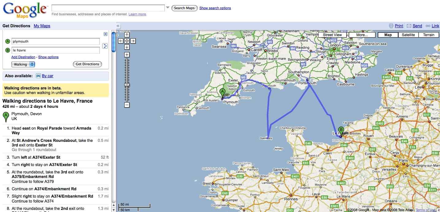Google Maps not quickest route - MyConfinedSpace