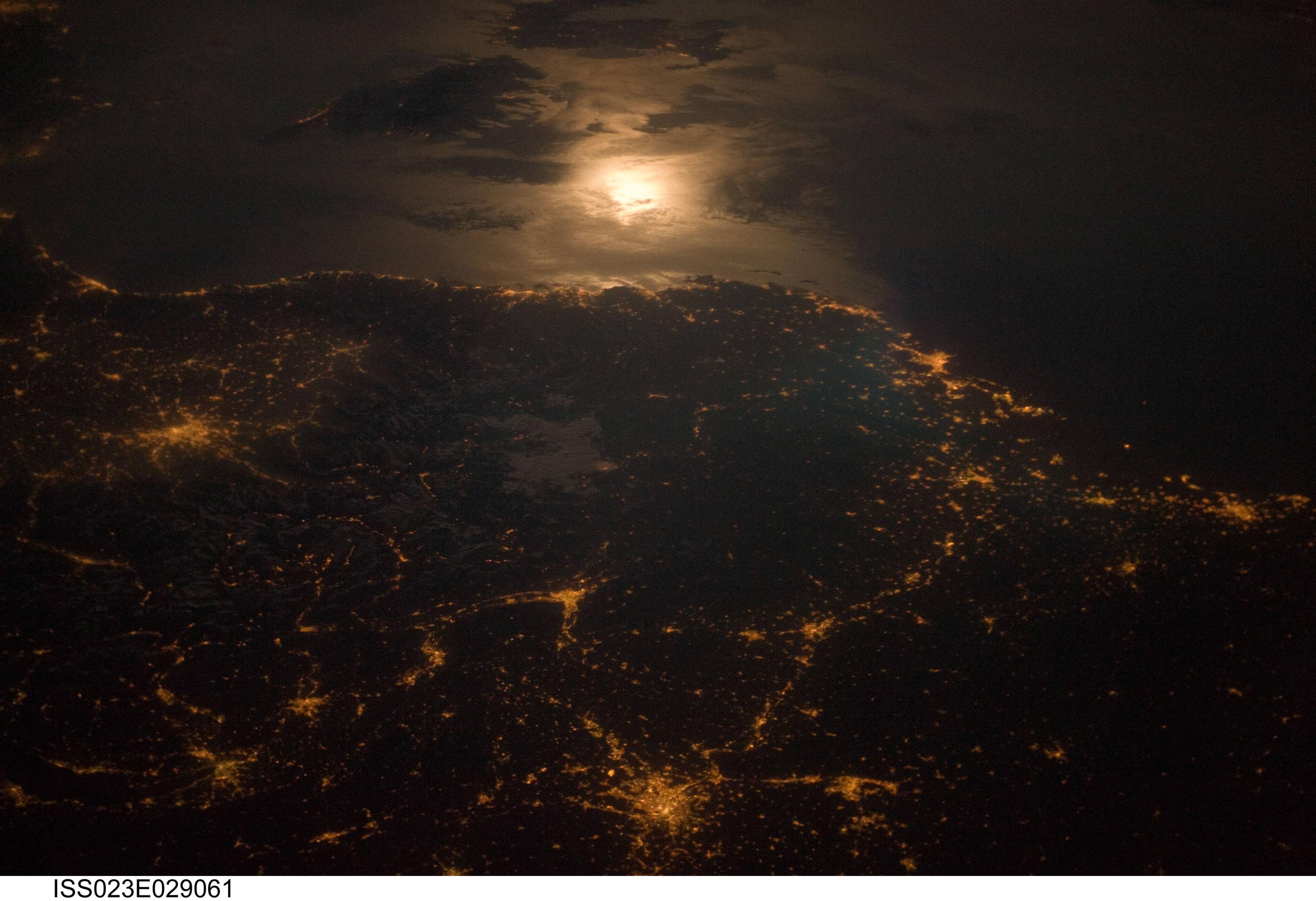 city lights from space - MyConfinedSpace