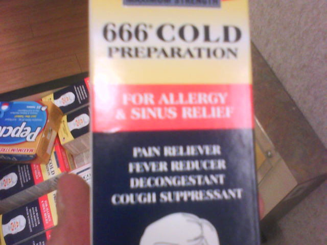 cold meds for satan. - MyConfinedSpace