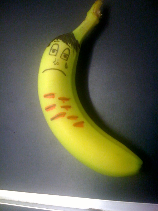 Emo Banana Cuts Himself - MyConfinedSpace